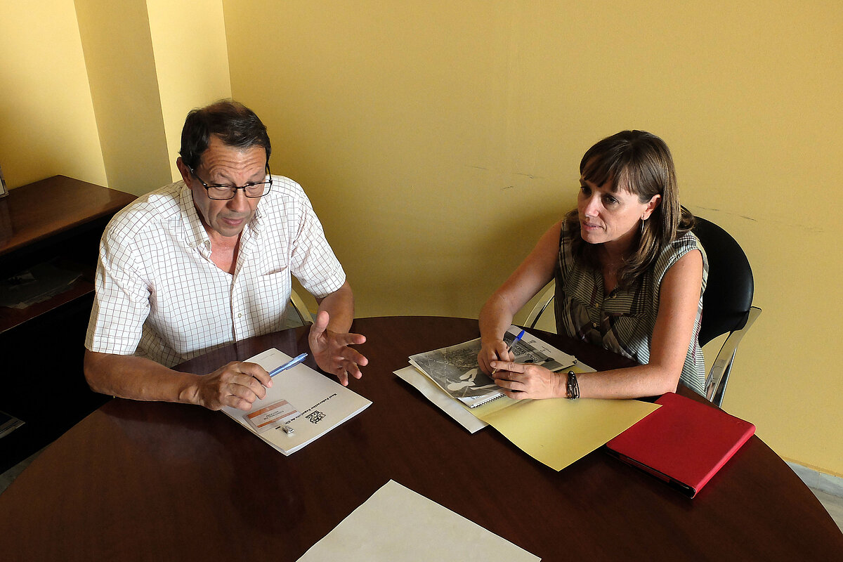 Laura Álvarez conoce el proyecto de escuelas-base del Club Mountain Bike Jerez